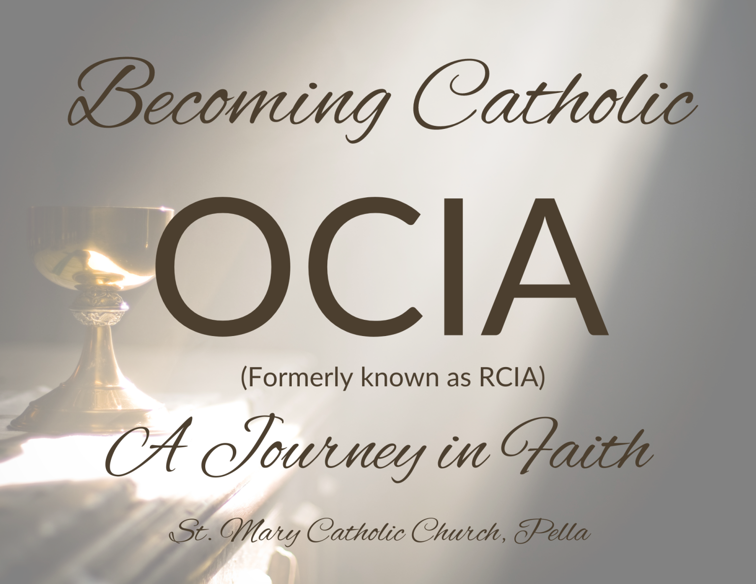 OCIA (Order of Christian Initiation for Adults) – St. Mary Catholic Church